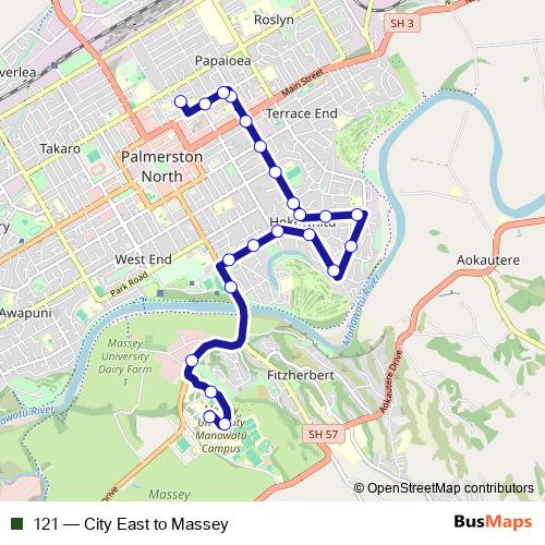 121 Route: Stops, Schedules & Maps - City East to Massey