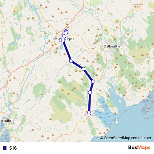516 Route: Stops, Schedules & Maps