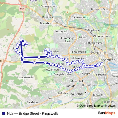 First Aberdeen N23 Bridge Street - Kingswells Bus - United Kingdom