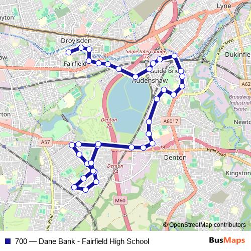 Bus 700 Schedule & Stops in Ashton-under-Lyne