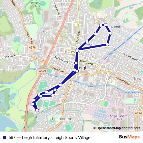 Bus 597 Schedule & Stops in Leigh