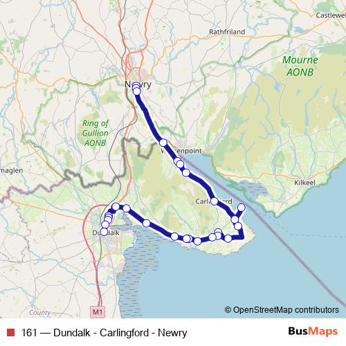 Bus 161 Dundalk - Carlingford - Newry in Dundalk by Bus Éireann