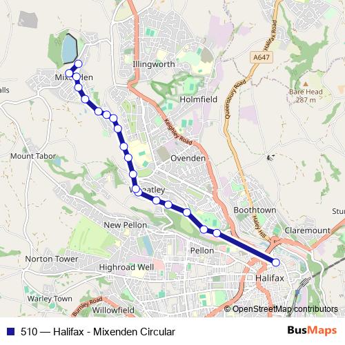 Bus 510 Schedule & Stops in Halifax