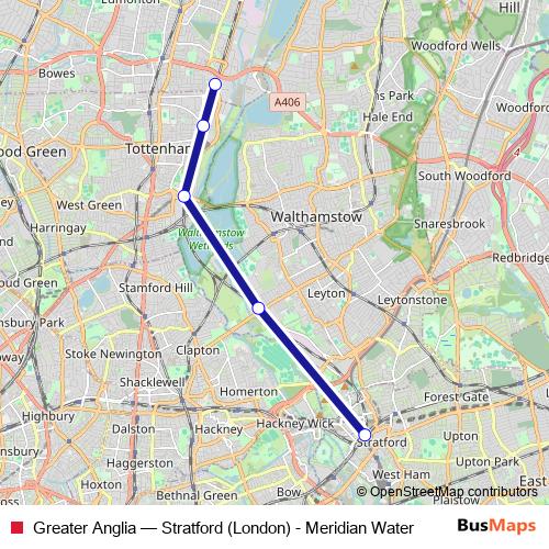 Greater Anglia Greater Anglia Stratford (London) - Meridian Water Rail ...