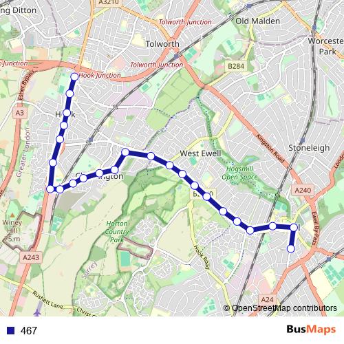 467 Route: Stops, Schedules & Maps