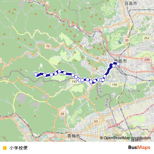 Bus route 小学校便 in Hanno