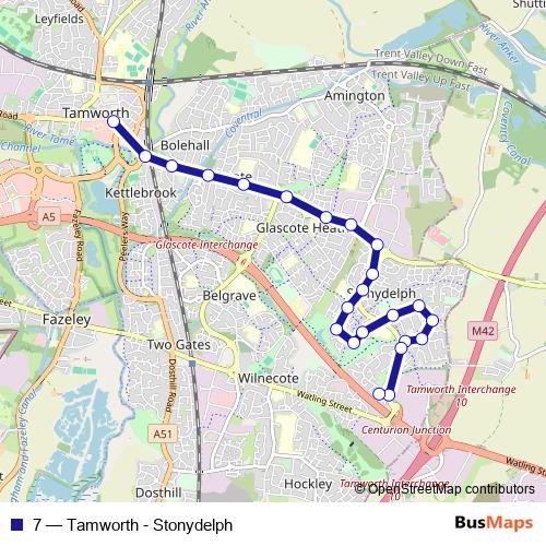Arriva Midlands 7 Tamworth - Stonydelph Bus - United Kingdom