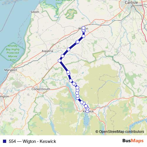 Stagecoach Cumbria and North Lancashire 554 Wigton - Keswick Bus ...