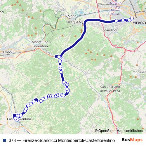Bus 373 Schedule & Stops in Florence