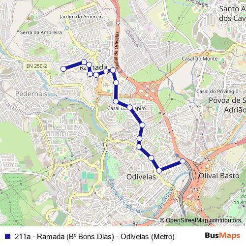 Bus 211a - Ramada (Bº Bons Dias) - Odivelas (Metro) in Ramada by ...