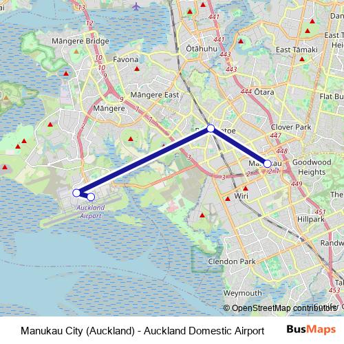 Bus Manukau City (Auckland) - Auckland Domestic Airport by AT Airporter ...