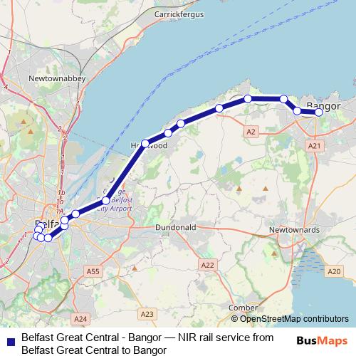 Translink Northern Ireland Rail Belfast Great Central - Bangor NIR rail ...