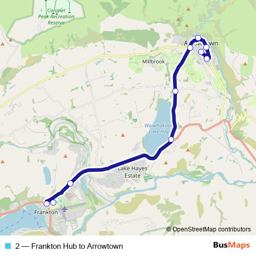 Bus 2 Schedule & Stops in Arrowtown