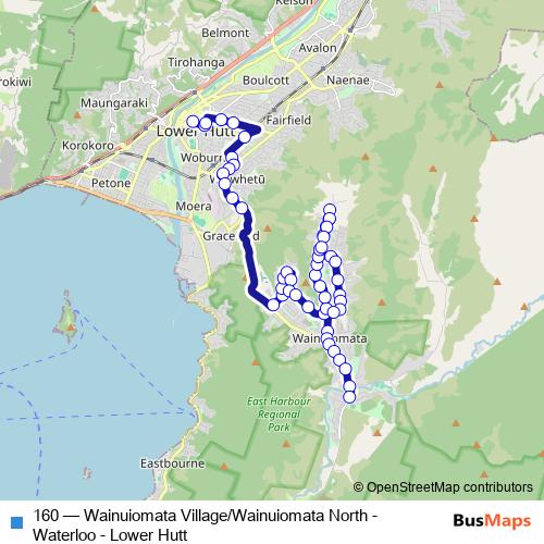 Tranzit Coachlines 160 Wainuiomata North - Waterloo - Lower Hutt Bus ...