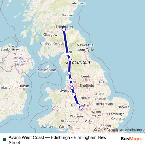 Rail Avanti West Coast Birmingham New Street - Edinburgh in Birmingham ...